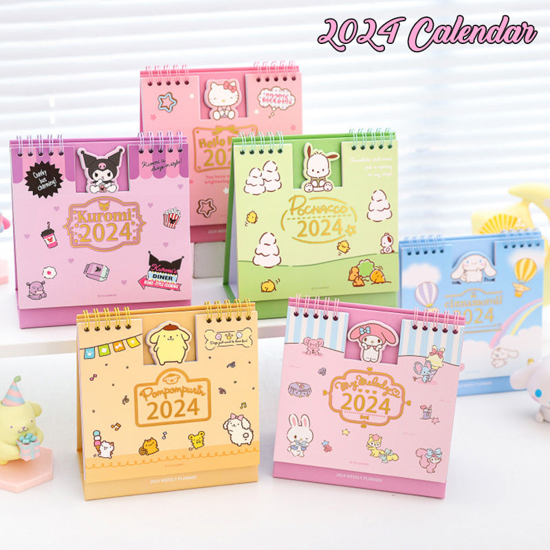 Sanrio 2024 Cute Cartoon Standing Calendars ~Starts from Oct 2023 to D ...