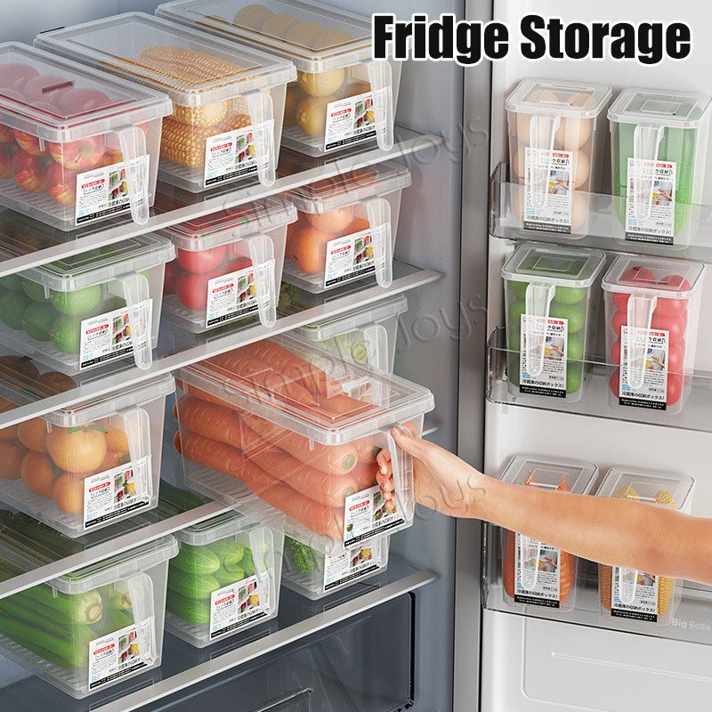 Fridge Storage Container Box With Handle Refrigerator Organizer ...