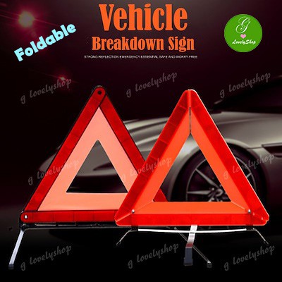 Foldable Car Emergency Breakdown Sign Warning Safety Reflective Signs ...